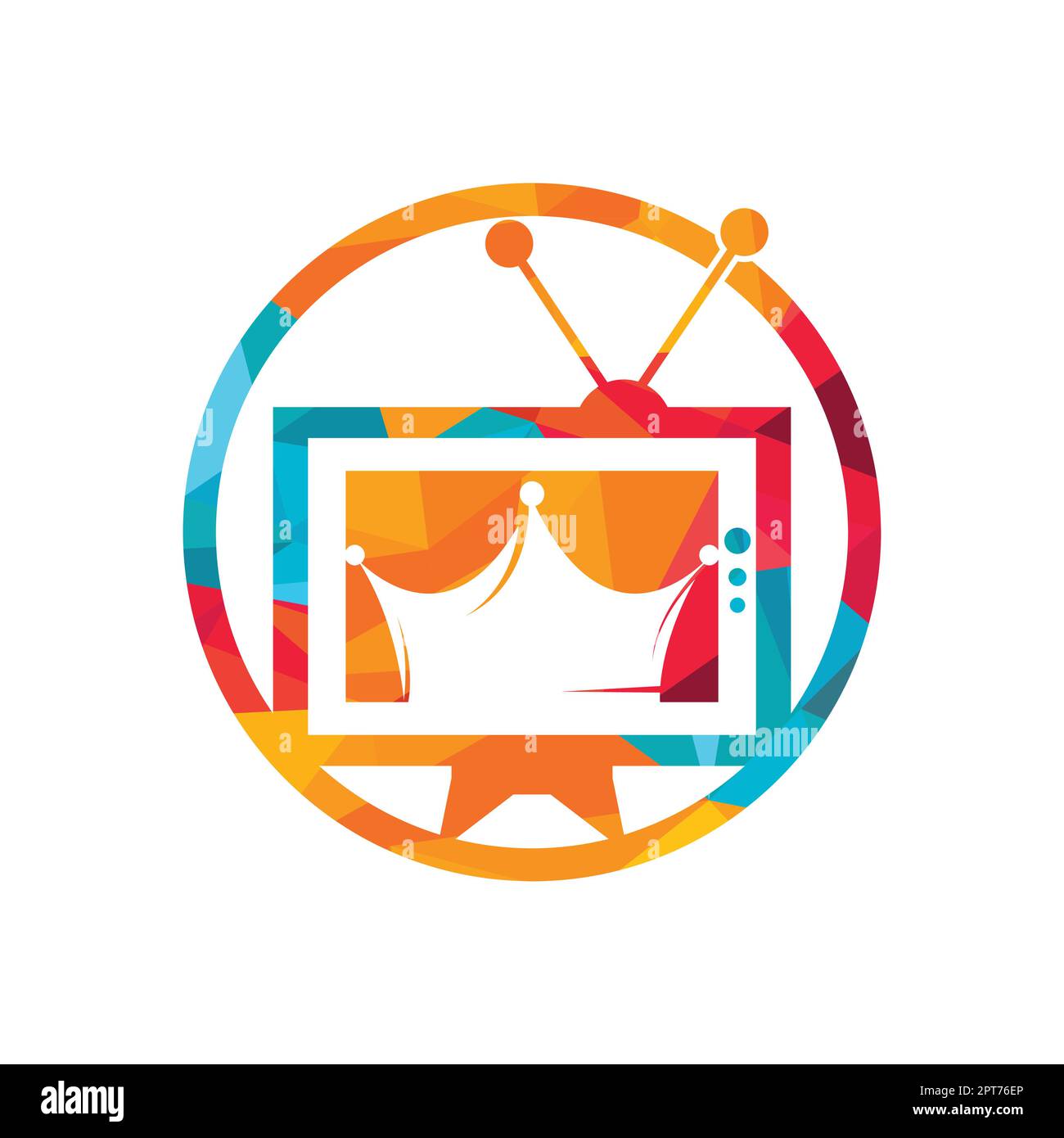 King TV vector logo design template. Royal film logo design vector ...