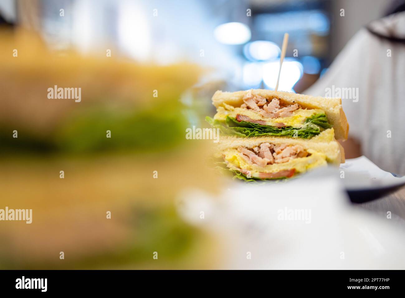 Sandwich dish in coffee shop Stock Photo - Alamy