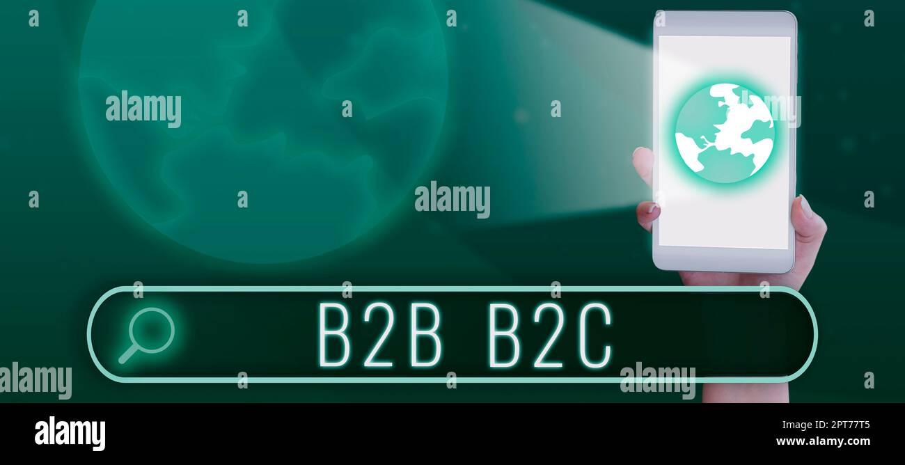 Inspiration showing sign B2B B2C, Business idea two types for sending emails to other showing ...