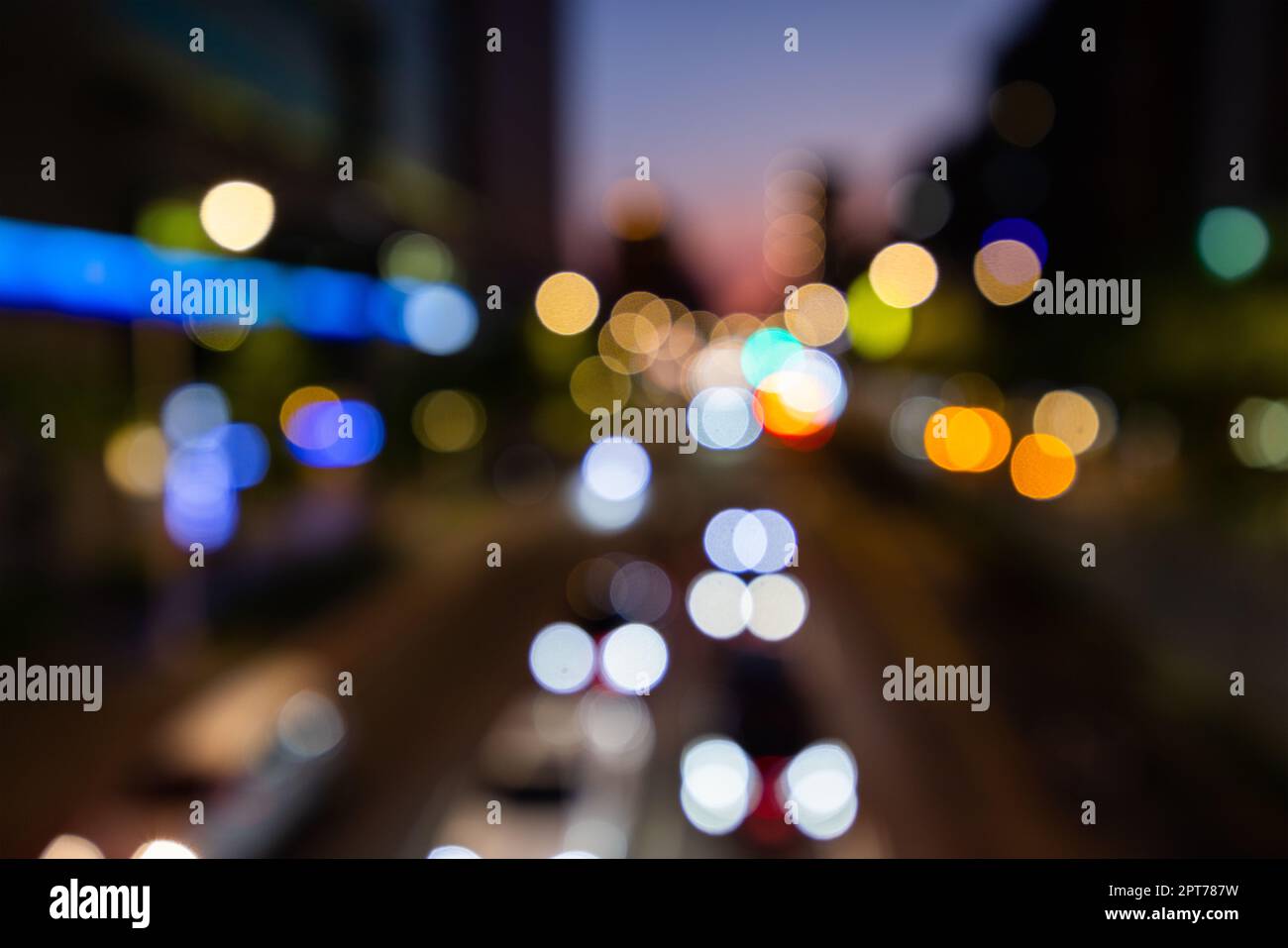 Blur view of city street at night Stock Photo - Alamy