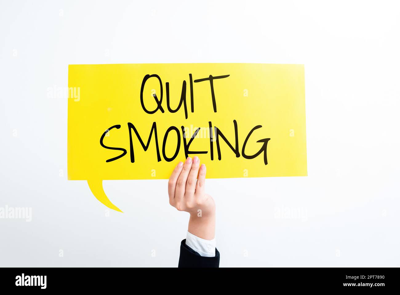 Sign displaying Quit Smoking, Conceptual photo Discontinuing or ...