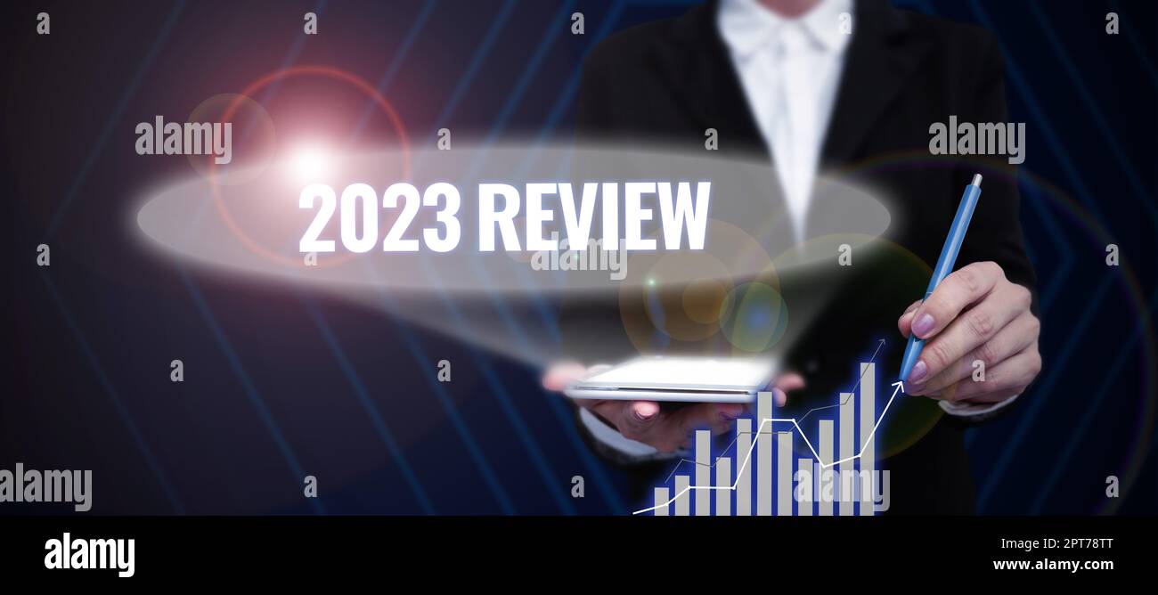 Writing displaying text 2023 Review, Business overview seeing important ...
