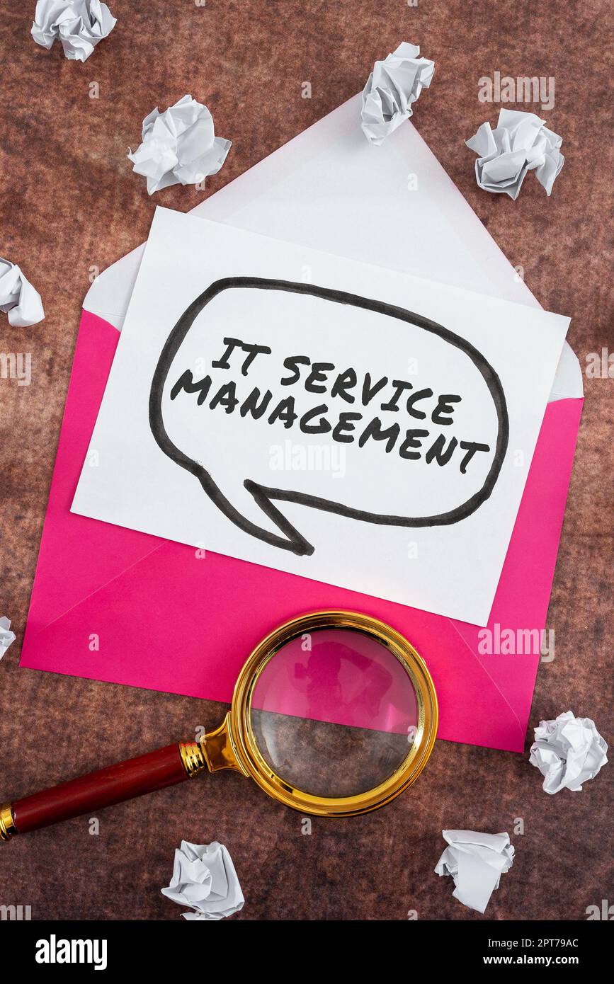 Hand writing sign It Service Management, Word Written on Activity ...