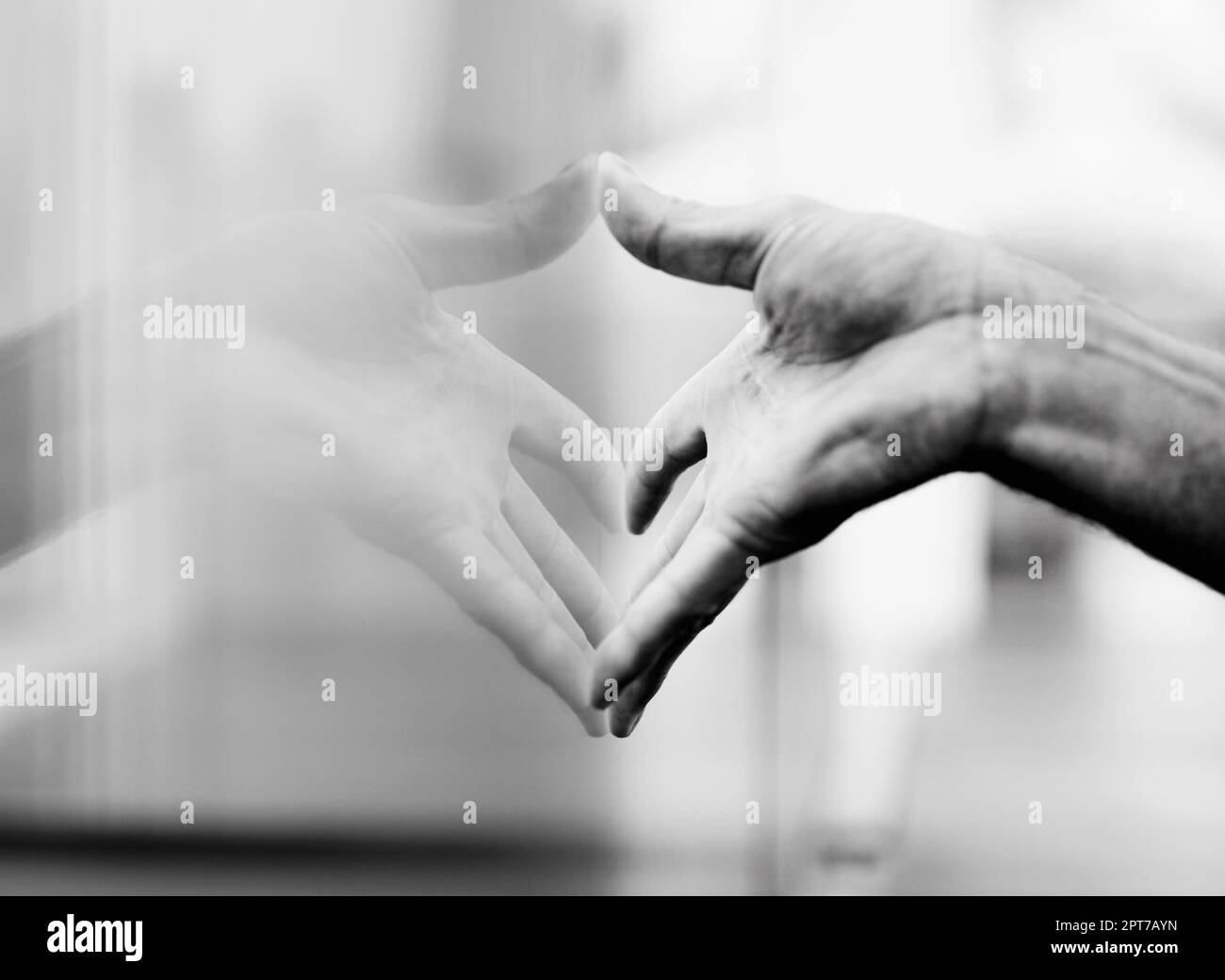 The reflective touch. A hand pressed against a window with itamp039s ...