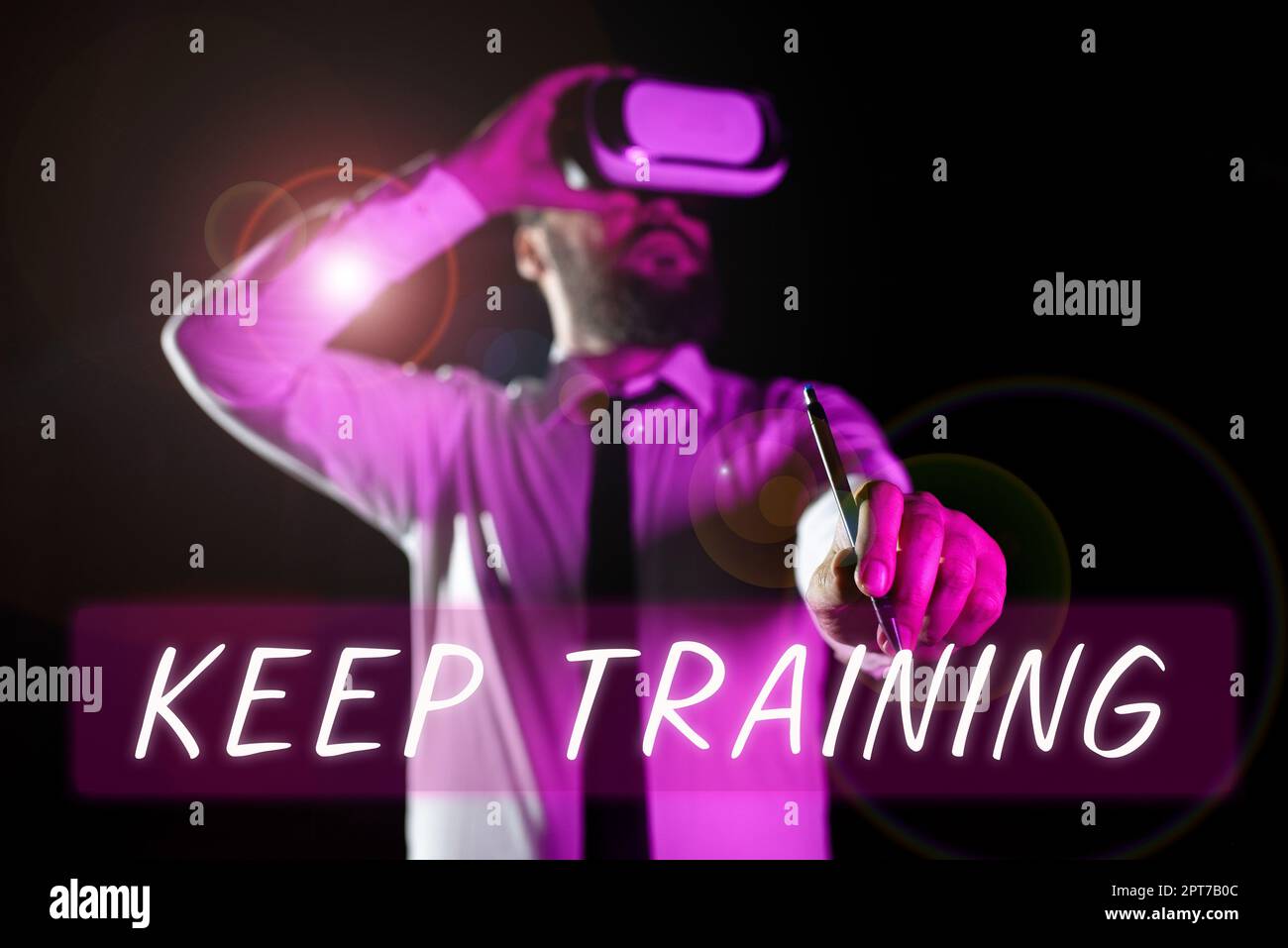Text sign showing Keep Training, Internet Concept Grounding Drilling ...