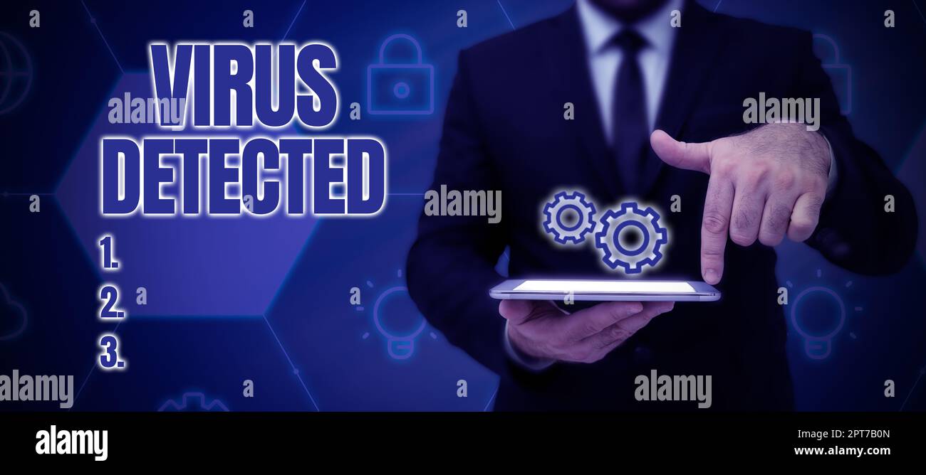 Inspiration showing sign Virus DetectedA computer program used to ...