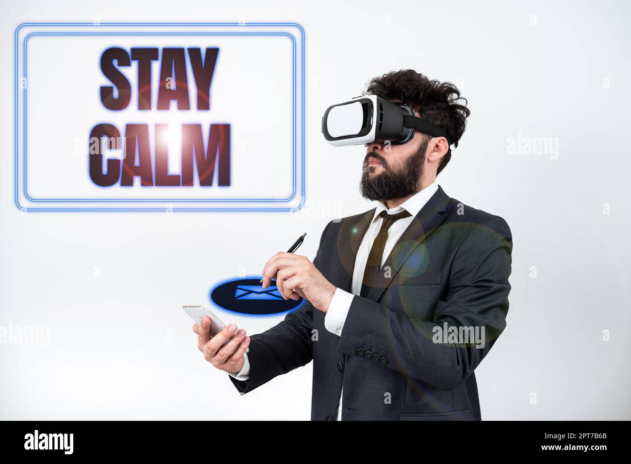 Inspiration showing sign Stay Calm, Word for Maintain in a state of ...
