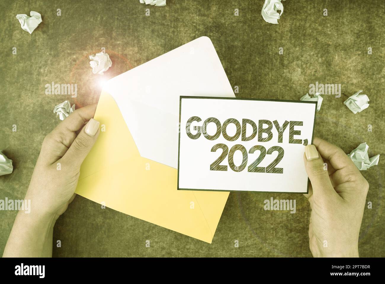 Text sign showing Goodbye 2022, Business concept New Year Eve Milestone ...