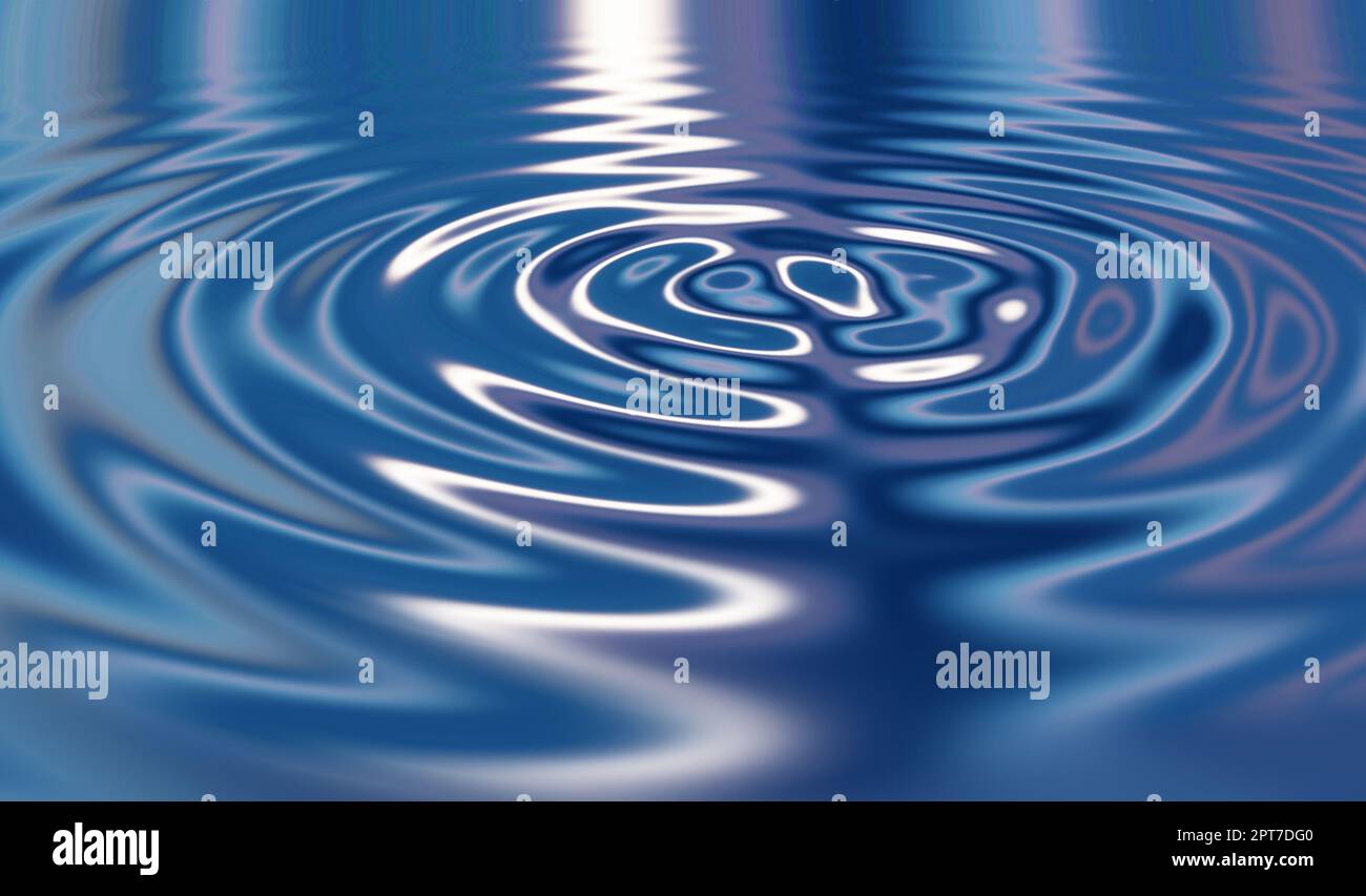 3D liquid ripples or VFX blue shiny waves substance with a metallic ... 3D liquid ripples or VFX blue shiny waves substance with a metallic ...