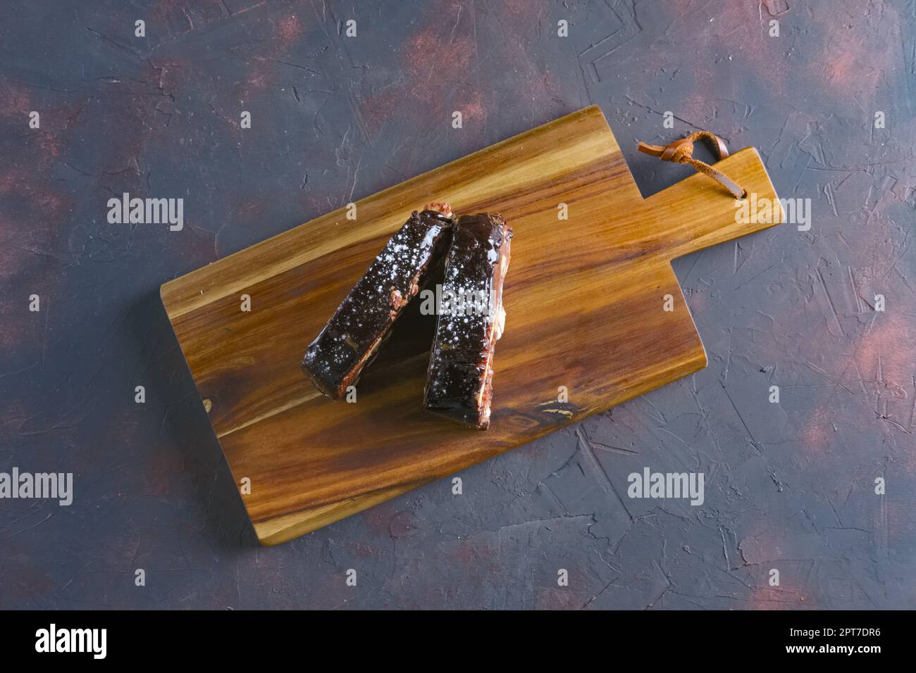 Spanish chocolate turron (torrone) - a pastry made from honey, sugar ...