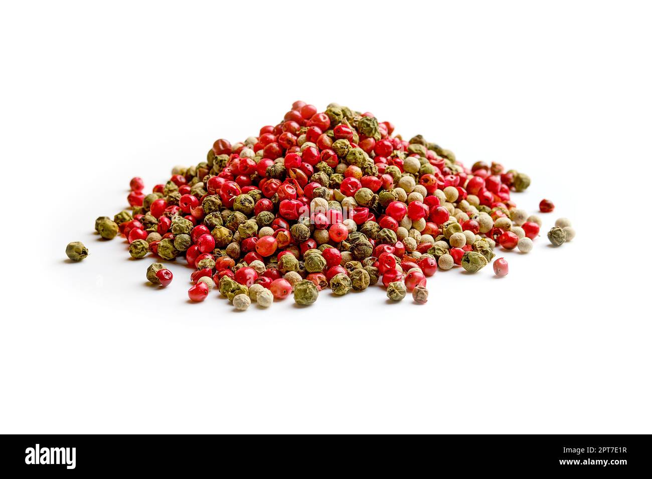 Heap of different types of dry pepper on white background Stock Photo ...