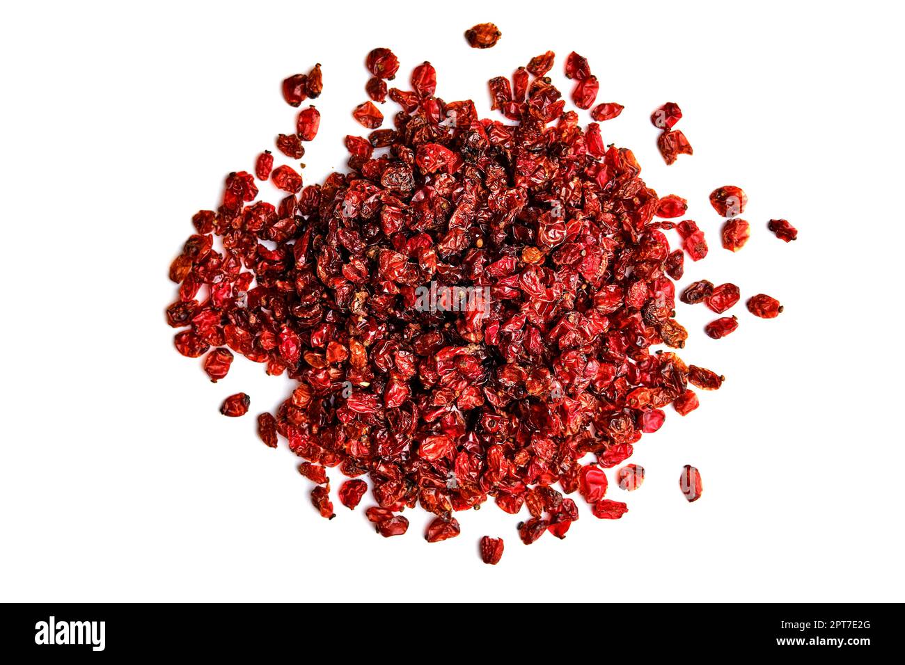 Heap of dry barberry on white background Stock Photo - Alamy