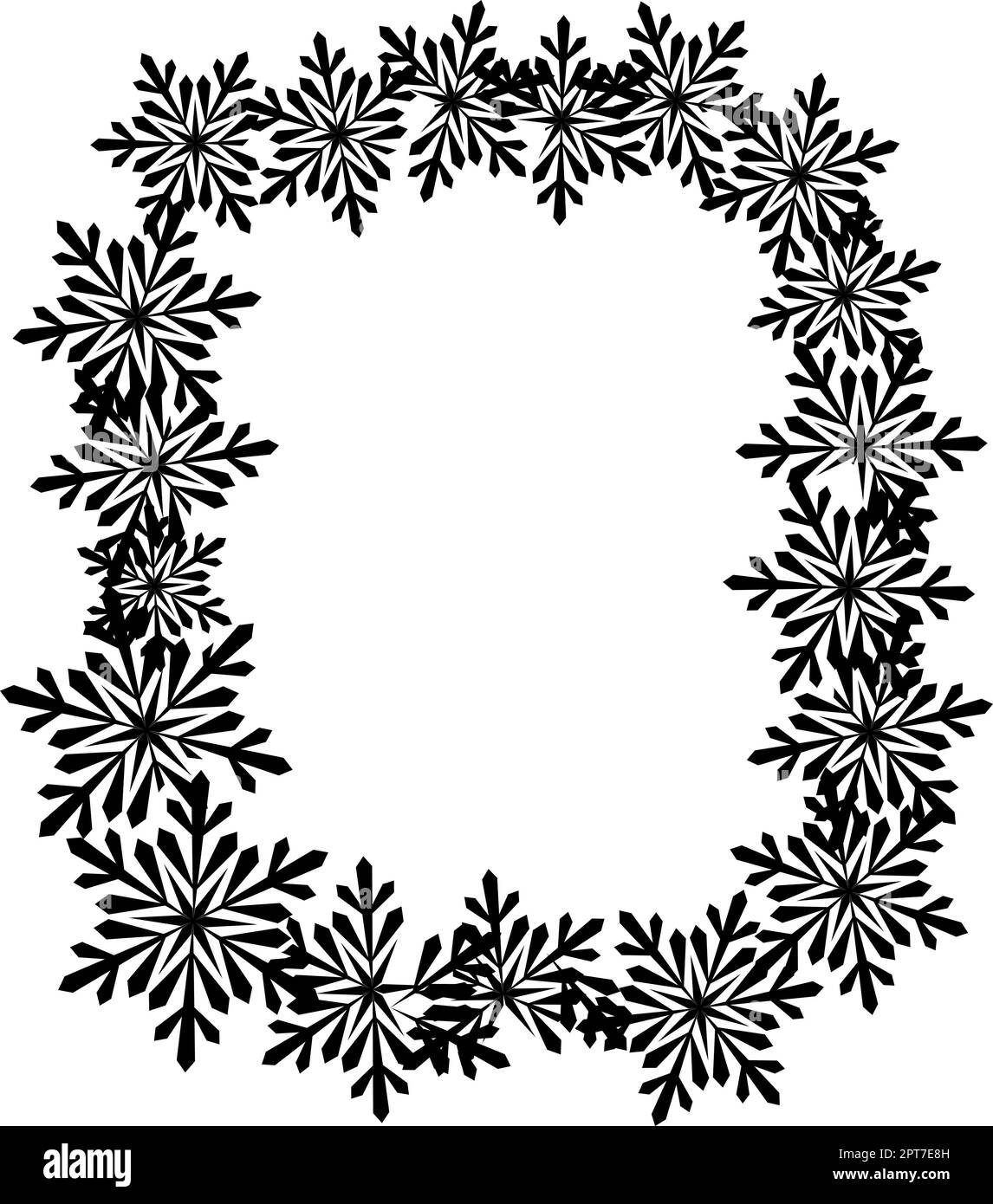 Snowflakes Frame Christmas Element Stock Vector Image & Art - Alamy
