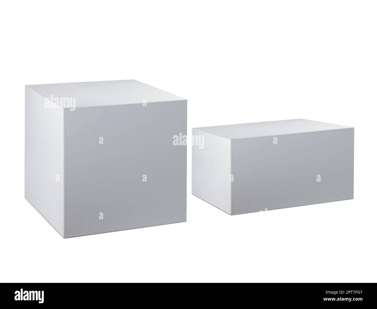 Blank package Box. Isolated on white background Stock Photo - Alamy