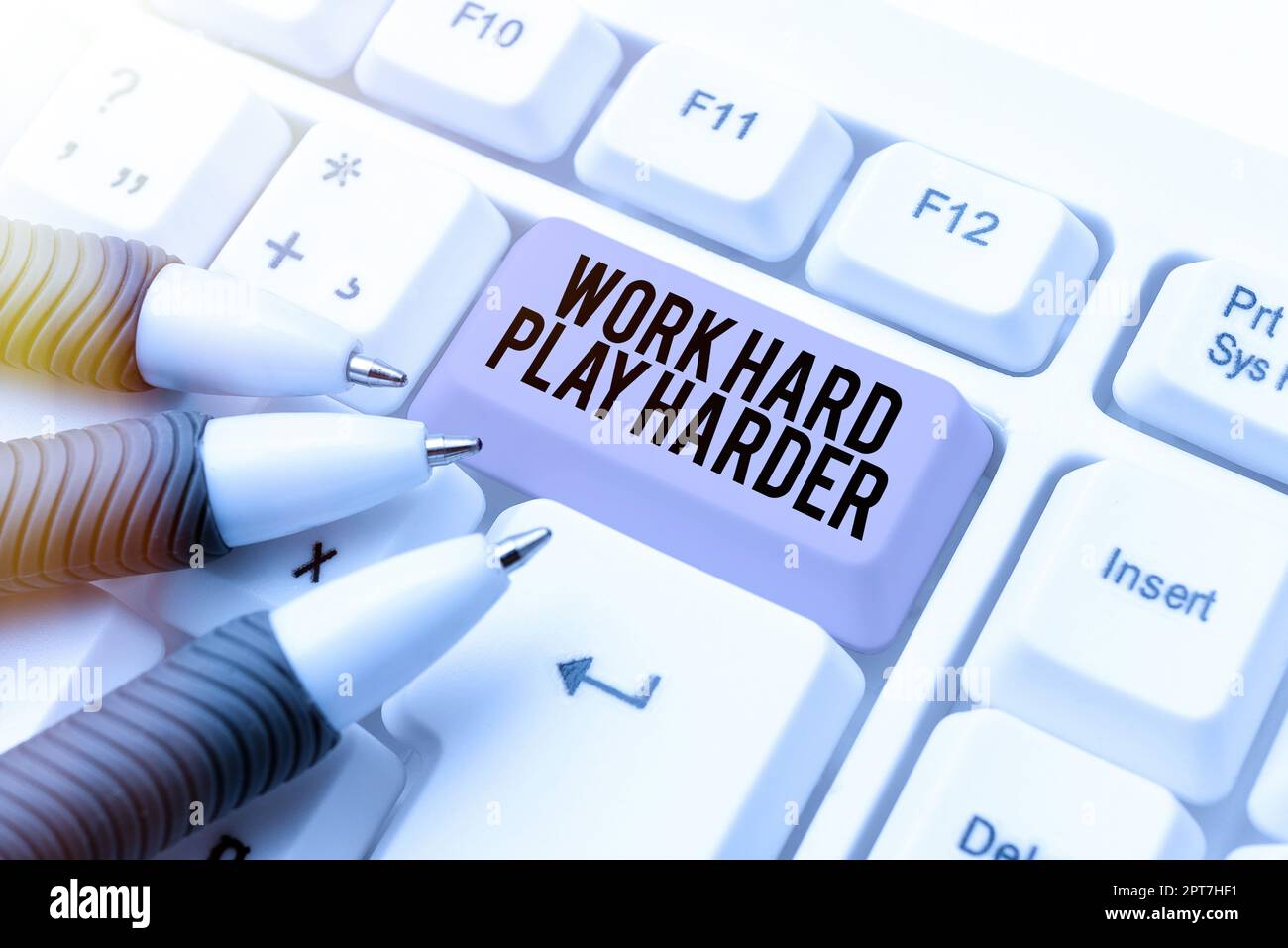 Conceptual caption Work Hard Play Harder, Conceptual photo a Balance ...