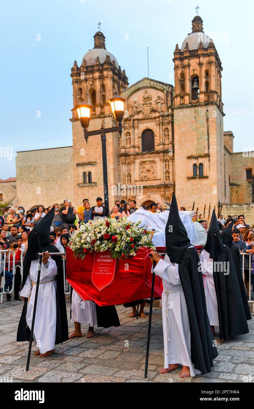Good Friday Silent procession in Oaxaca Mexico during the Semana Santa ...