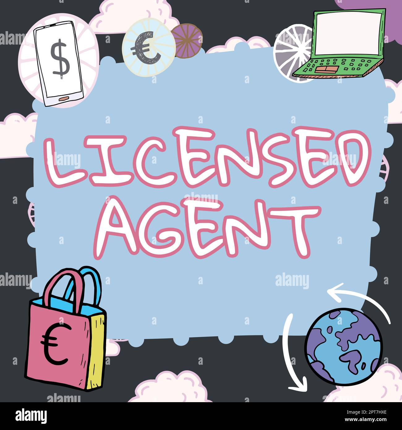 Inspiration showing sign Licensed Agent, Business showcase Authorized ...