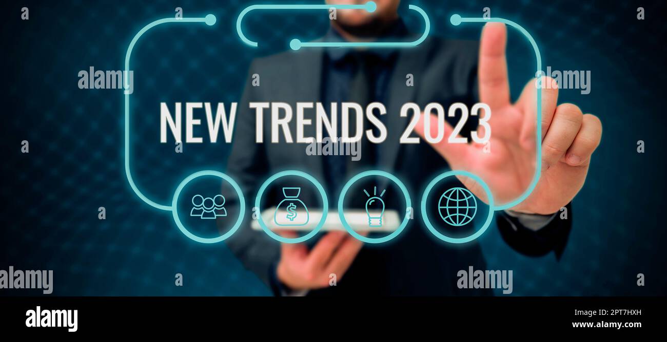 Conceptual display New Trends 2023, Business idea general direction in ...