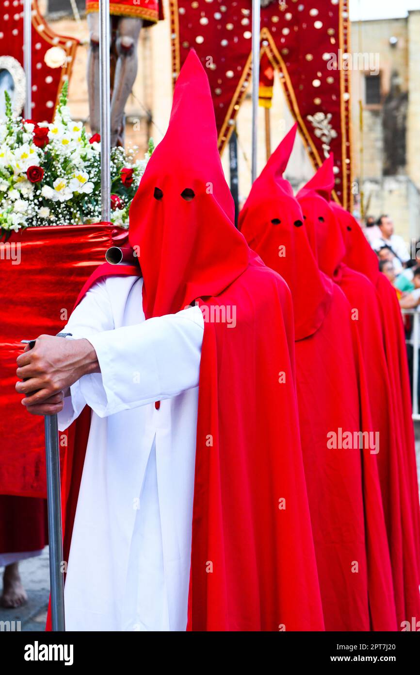 Good Friday Silent procession in Oaxaca Mexico during the Semana Santa ...