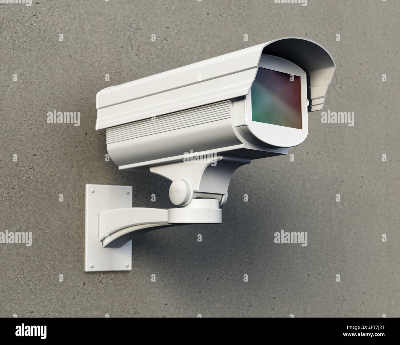 CCTV camera on the wall. 3D illustration Stock Photo - Alamy