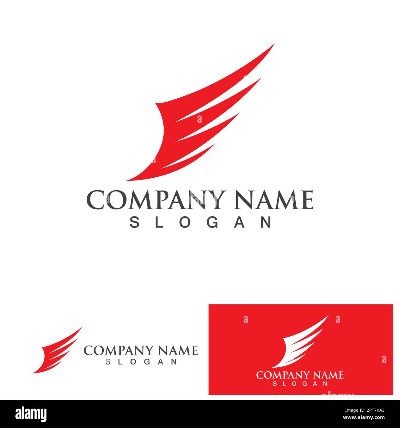 Wing red bird Logo Template vector Stock Vector Image & Art - Alamy