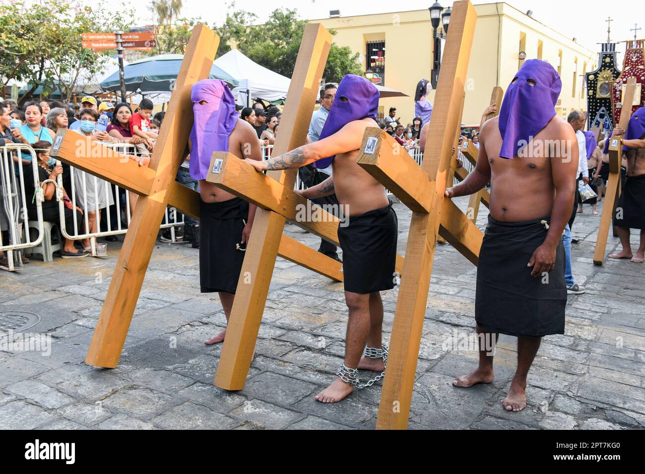 Good Friday Silent procession in Oaxaca Mexico during the Semana Santa ...