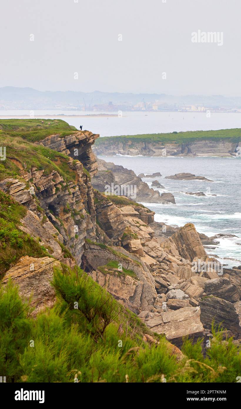 Standing on a precipice on the Camino de Santiago (Camino del Norte ...