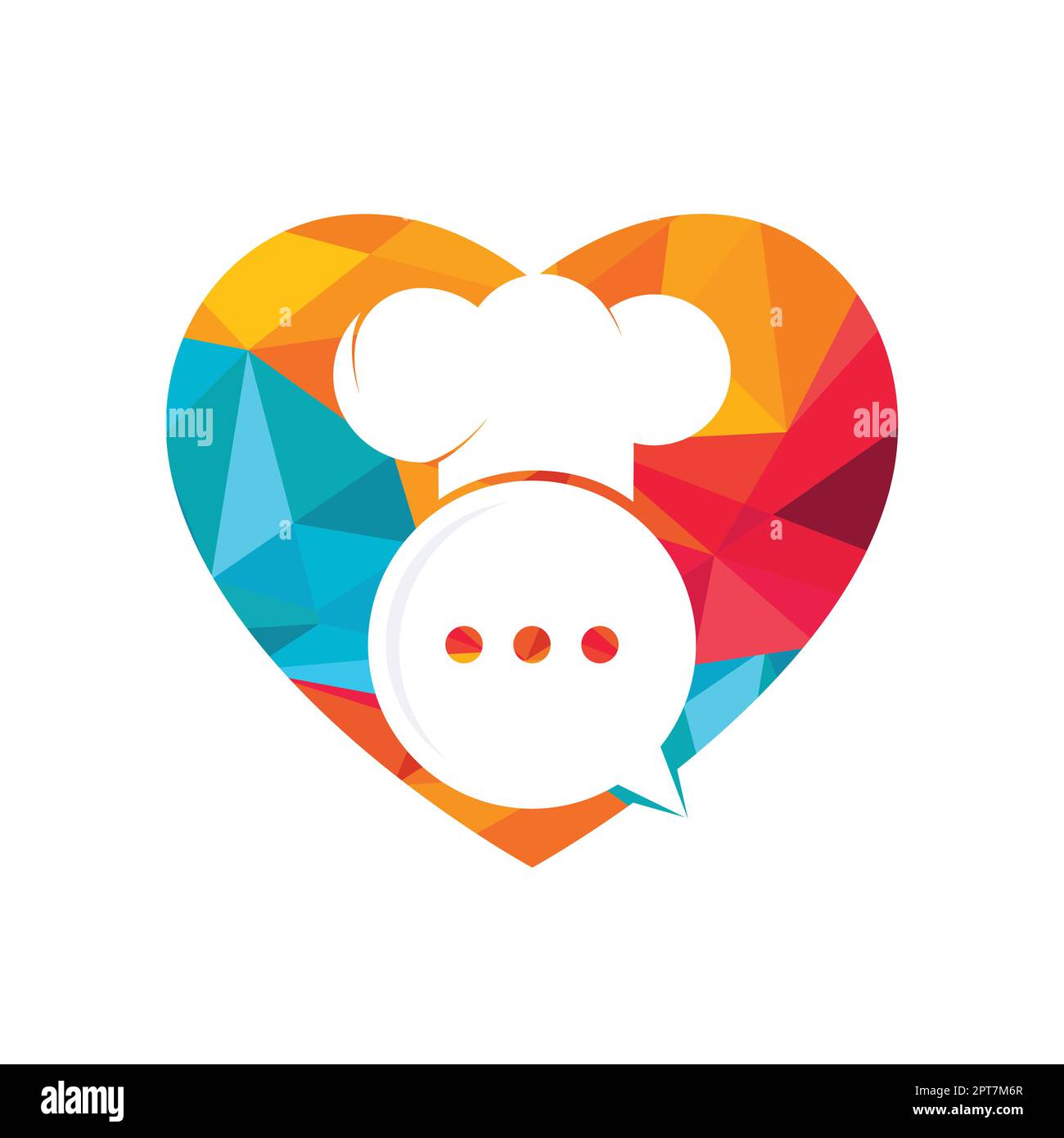 Chef talk vector logo design. Illustration of hat cooker and chat ...