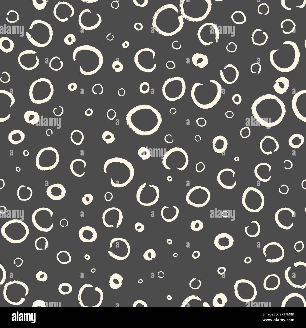 Seamless pattern with hand painted ink circles. Graphic design element ...