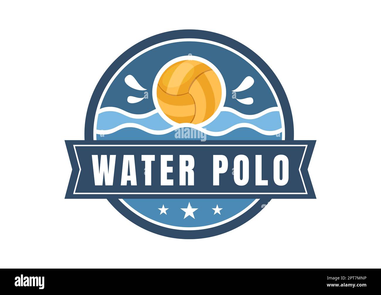 Water Polo Sport Player Playing to Throw the Ball on the Opponent's ...
