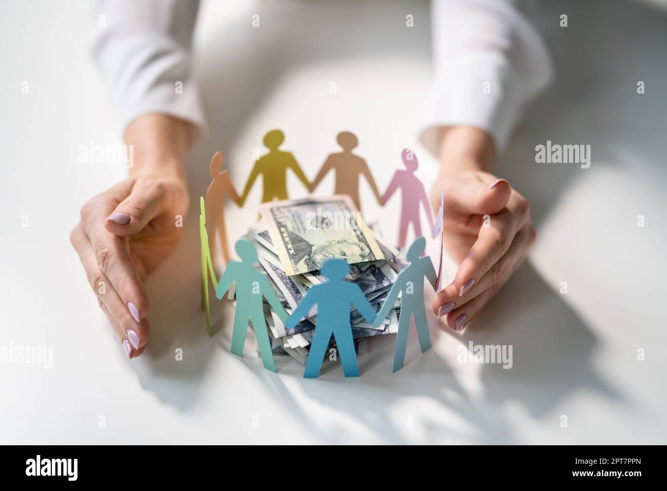 Protect Business Philanthropy And Crowdfund. Saving Finance Union Stock ...