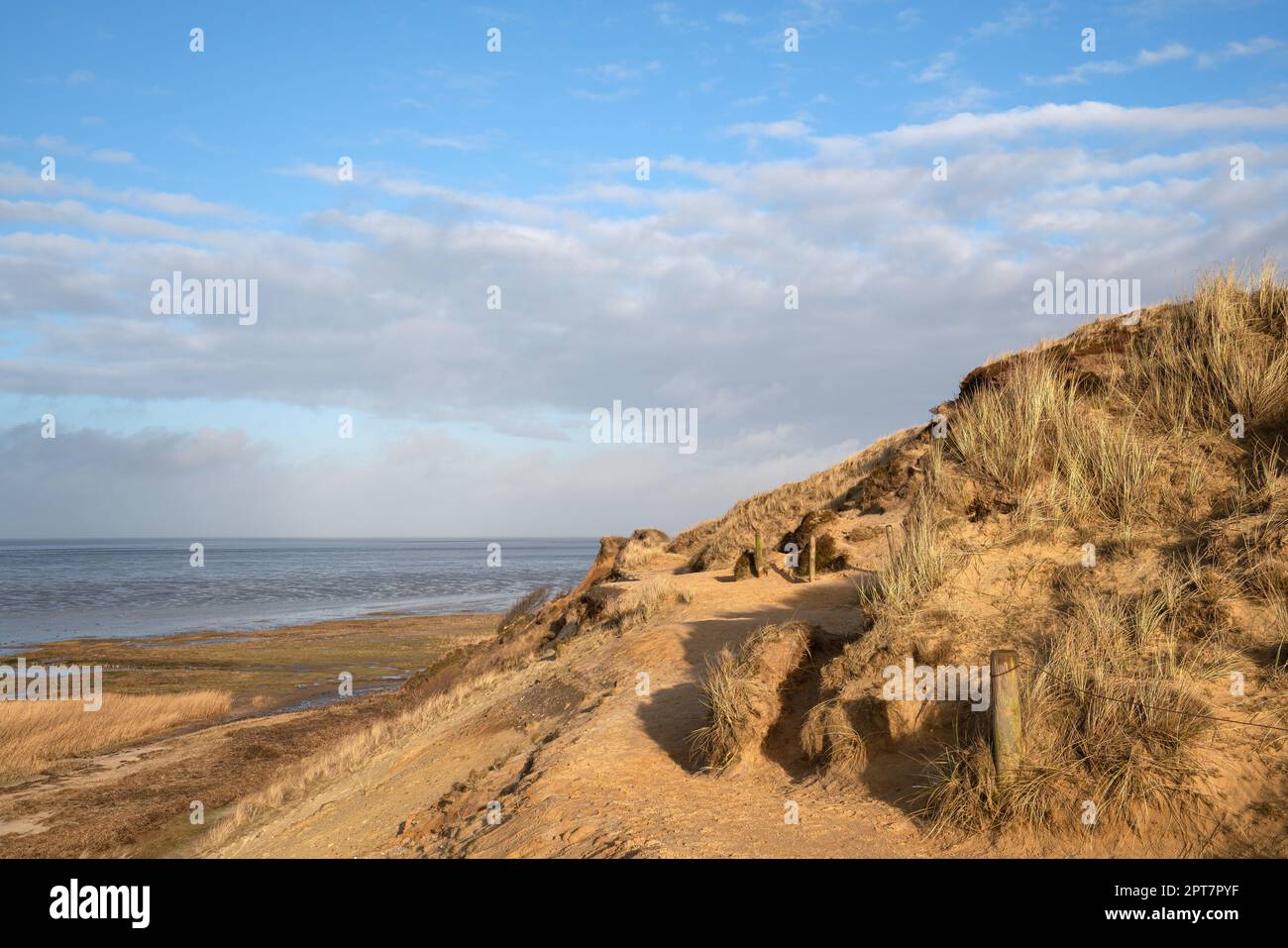 Panoramic image of the landscape along shore of Sylt, North Frisia ...