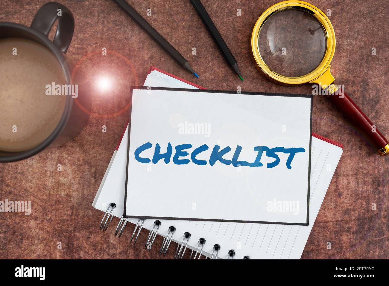 Conceptual display Checklist, Business concept List down of the ...