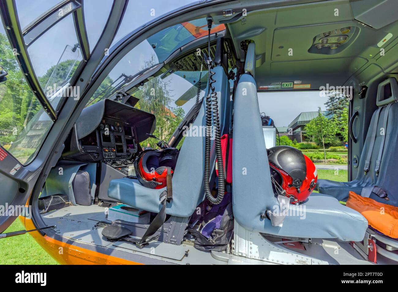 Rescue helicopter interior Stock Photo - Alamy