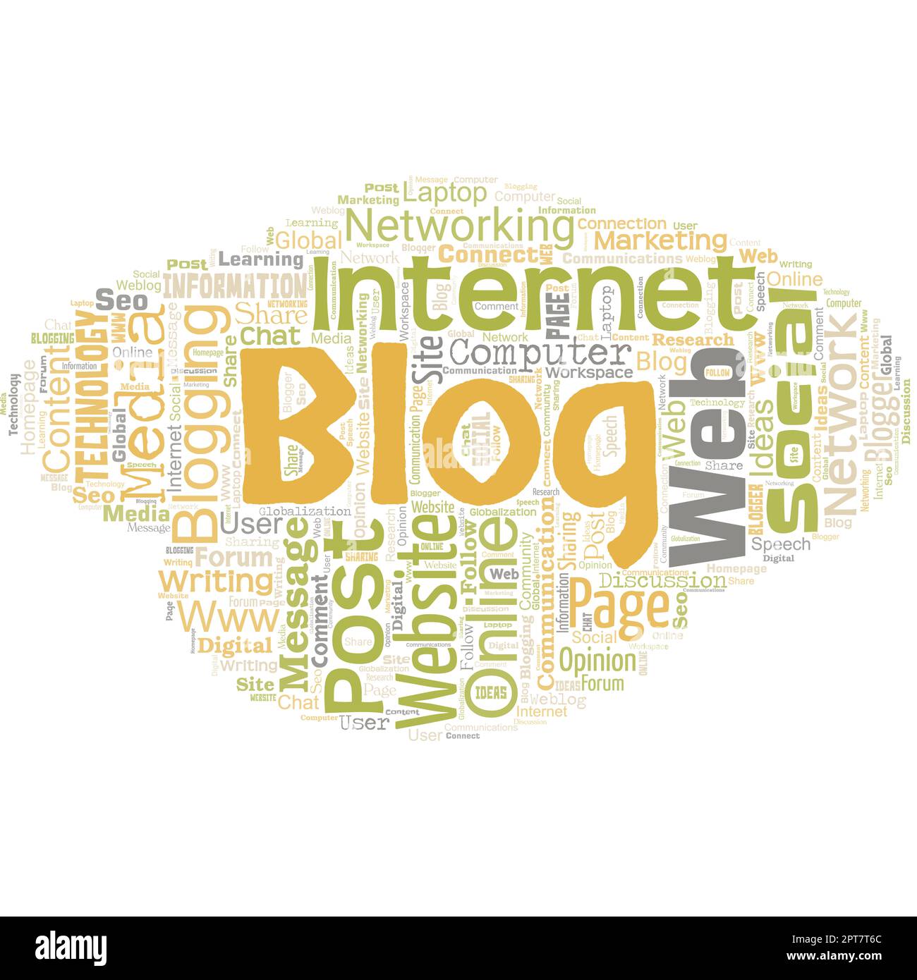 Big word cloud in the shape of UFO with word blog Stock Photo - Alamy