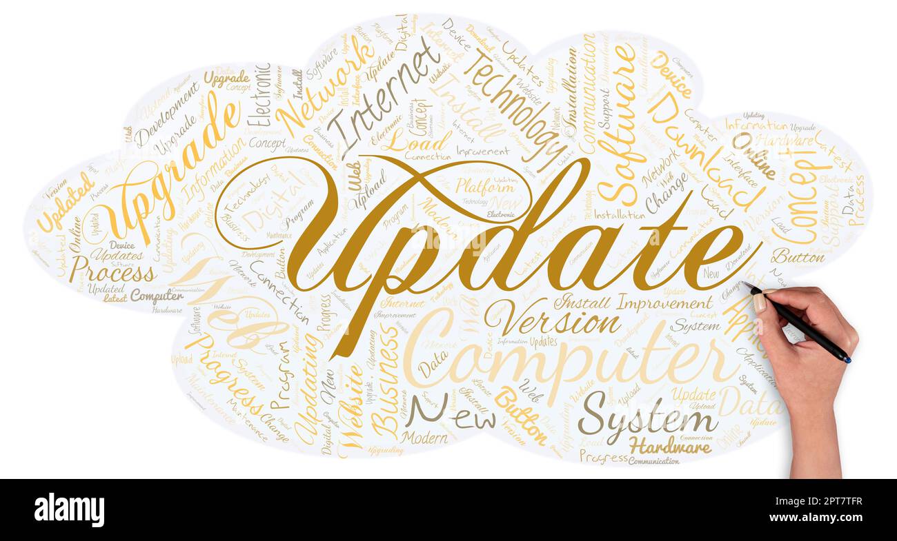 Change word in hand Cut Out Stock Images & Pictures - Alamy