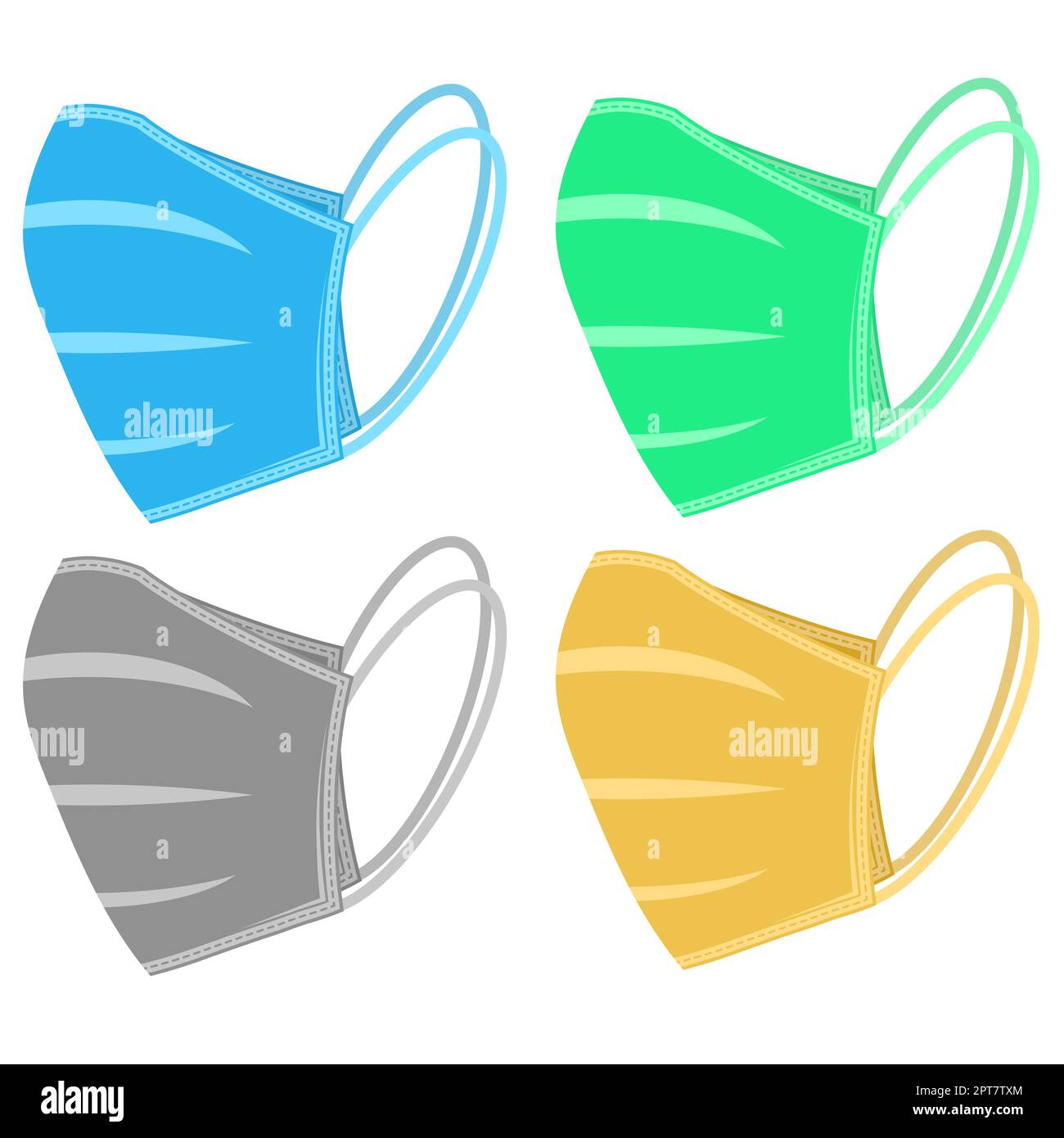 Protective breathing mask icon. Industrial safety N95 blue mask ...