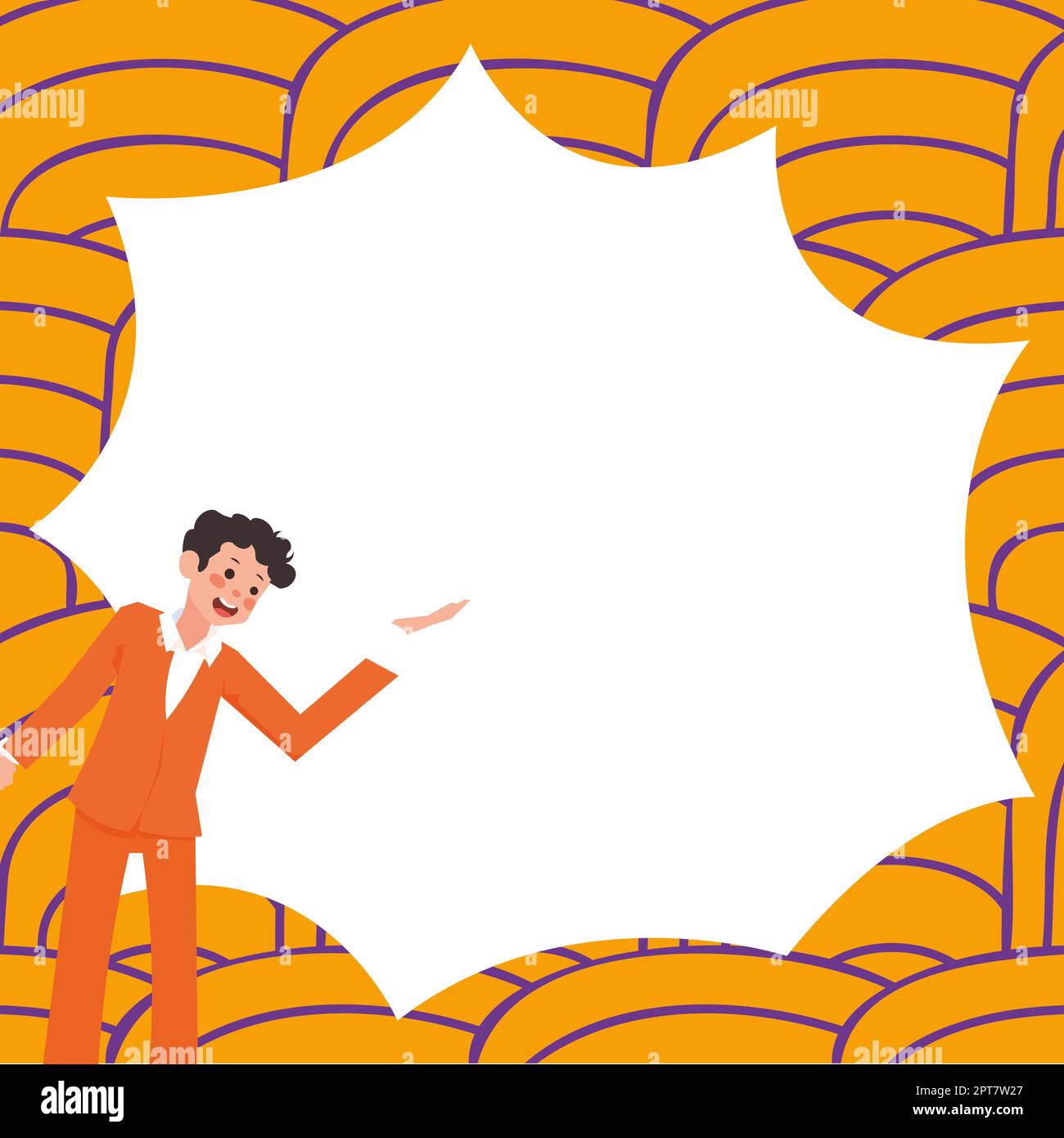 Drawing With Conversation Bubble Showing New Announcement Stock Photo ...