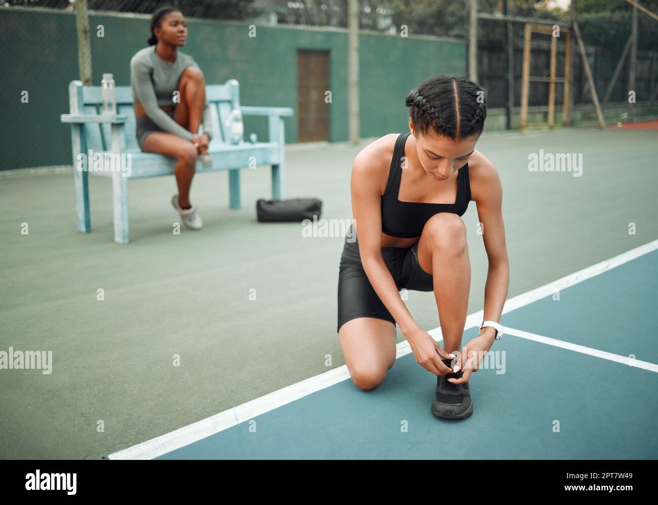 Keeping to a tight workout schedule. Full length shot of an attractive young female athlete ...