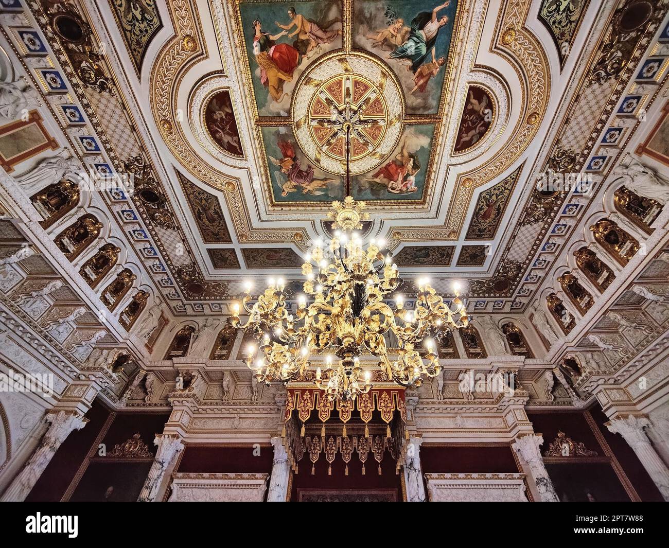 Throne Room, View of the Ceiling, Schwerin Castle, Schwerin ...