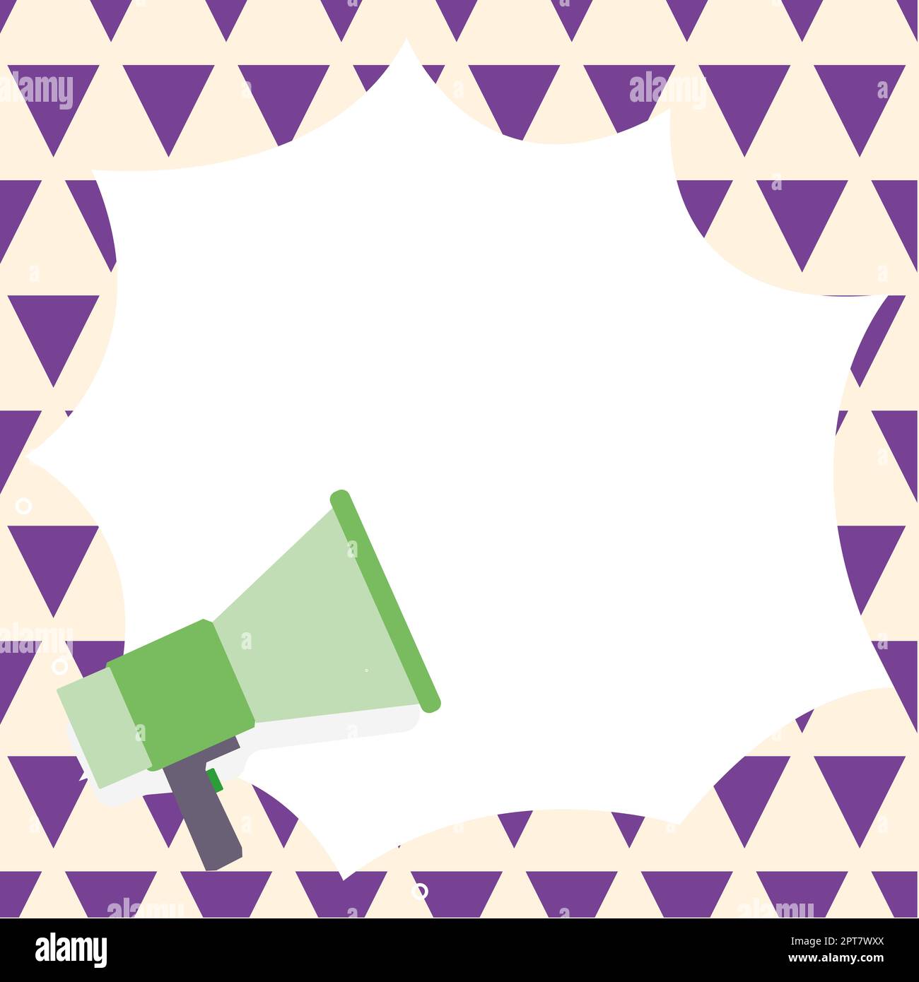 Illustration Of A Megaphone Promoting Advertisement To Social Media ...
