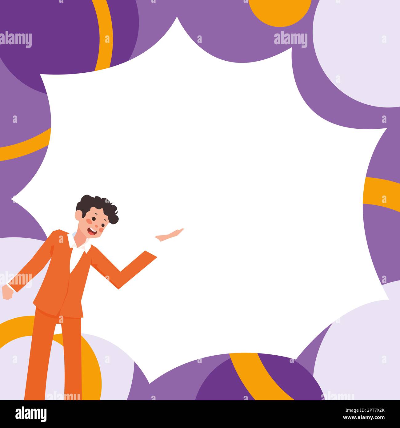 Drawing With Conversation Bubble Showing New Announcement Stock Photo ...