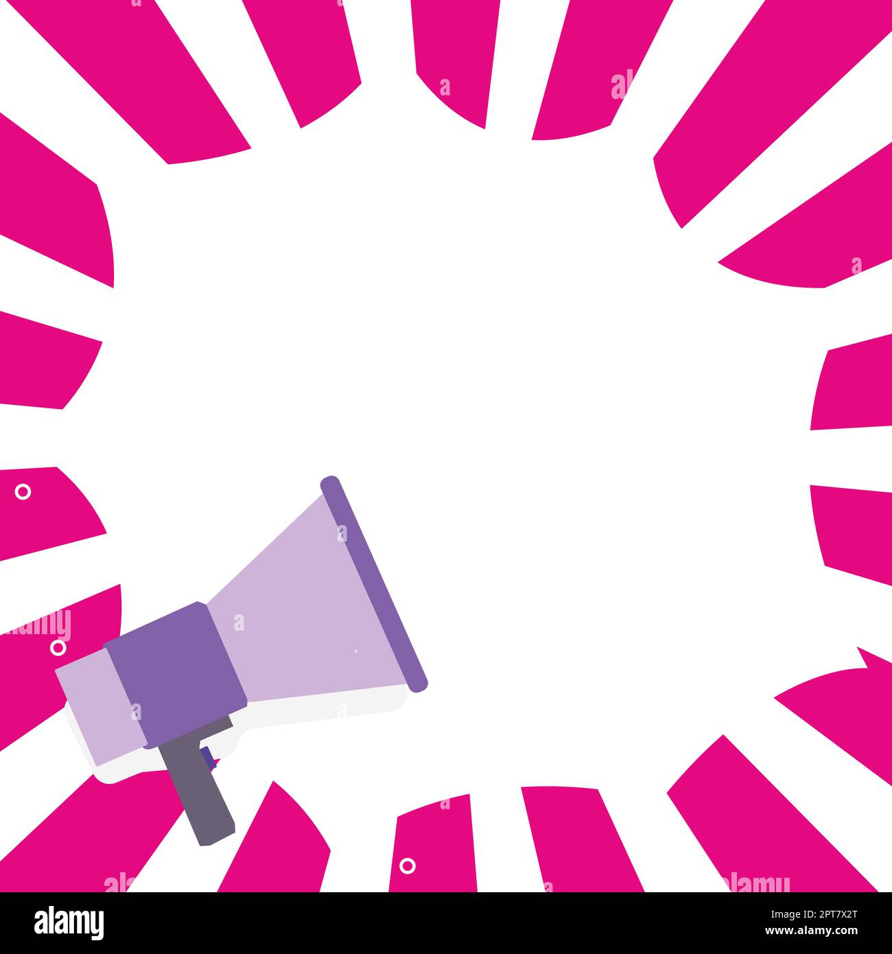 Illustration Of A Megaphone Promoting Advertisement To Social Media ...