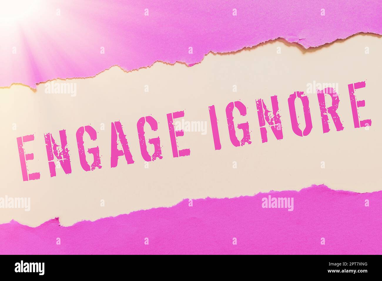 Conceptual display Engage Ignore, Business idea Silent Treatment ...