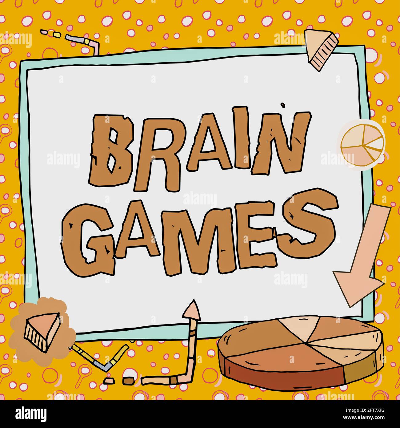 Text caption presenting Brain Games, Conceptual photo psychological ...
