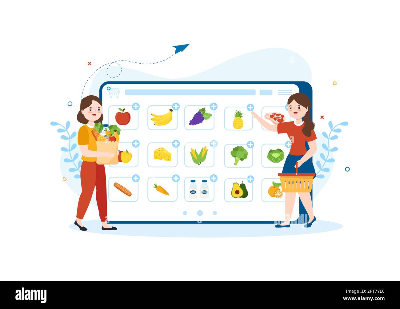 Online Grocery Store or Supermarket to Order Daily Necessities or Food ...