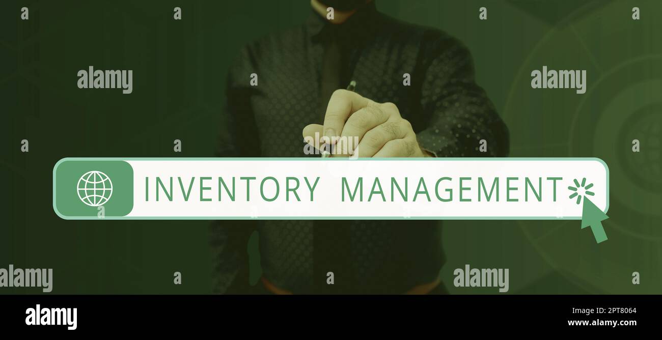 Conceptual display Inventory Management, Business showcase Overseeing ...