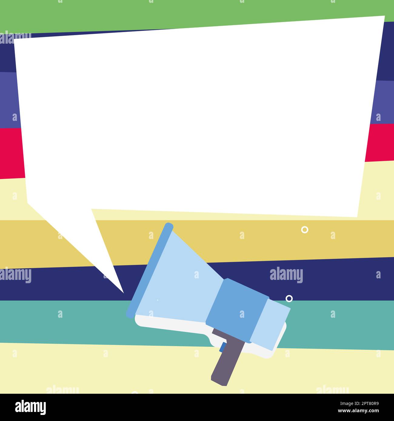 Illustration Of A Megaphone Promoting Advertisement To Social Media ...