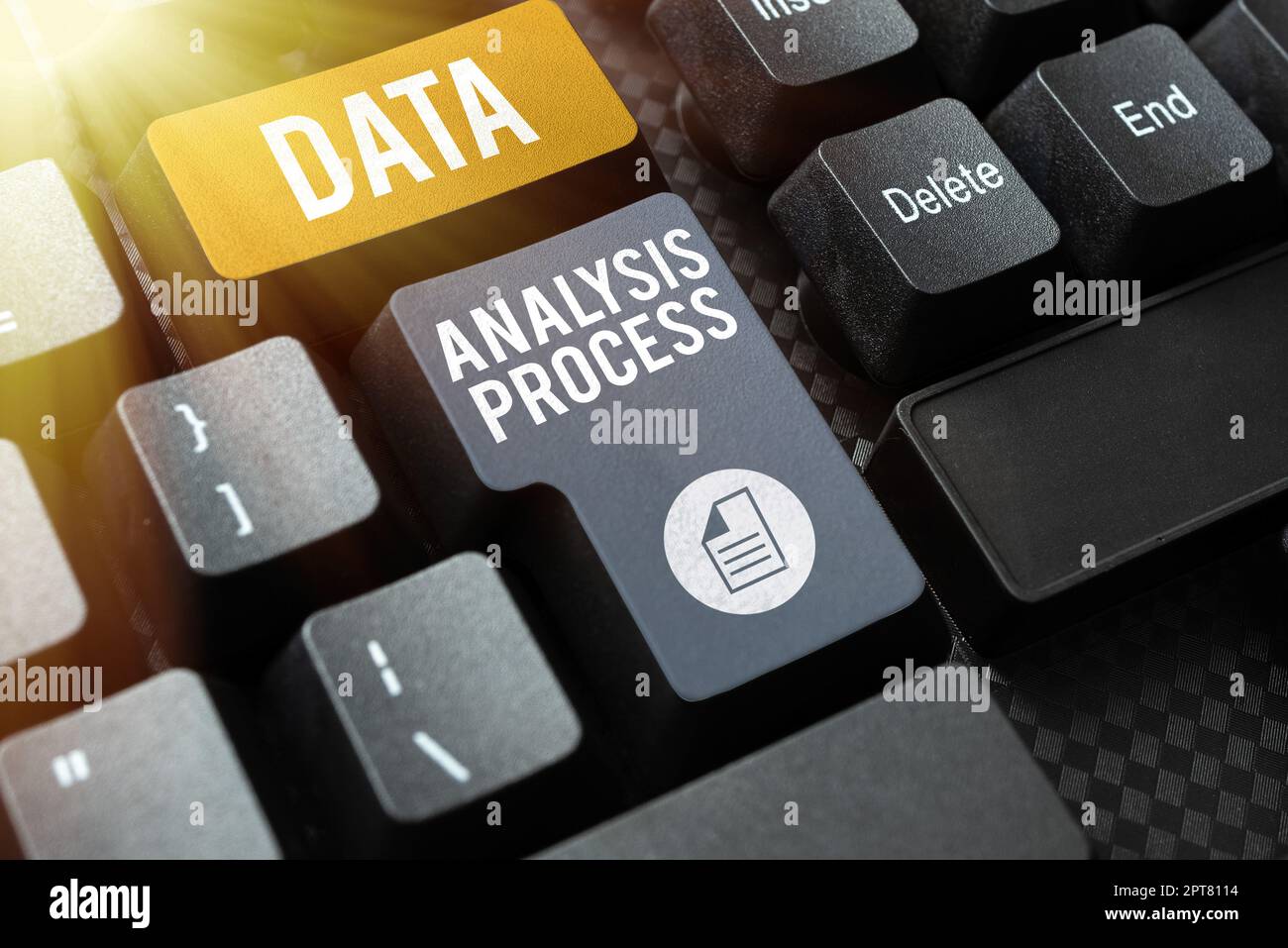 Hand writing sign Data Analysis Process, Conceptual photo build a ...