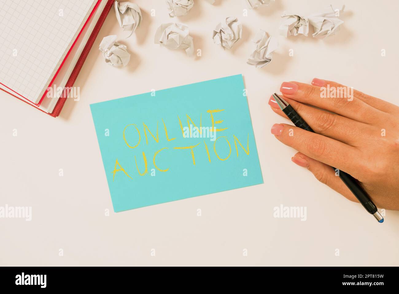 Writing displaying text Online Auction, Word for digitized sale event ... Writing displaying text Online Auction, Word for digitized sale event ...